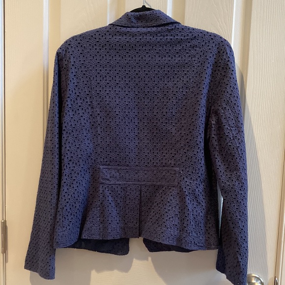 Light | Jackets & Coats | Navy Eyelet Jacket | Poshmark